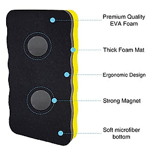 OWLKELA Magnetic Whiteboard Eraser, Dry Eraser Board Erasers, Dry Erasers for White Board, Whiteboard Erasers for Kids Classroom, 4 Pack, Perfect for Classroom, Home, College and Office Use