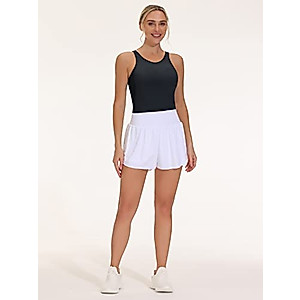 THE GYM PEOPLE Women's Sports Bra Sleeveless Workout Tank Tops Running Yoga Cropped Tops with Removable Padded Black