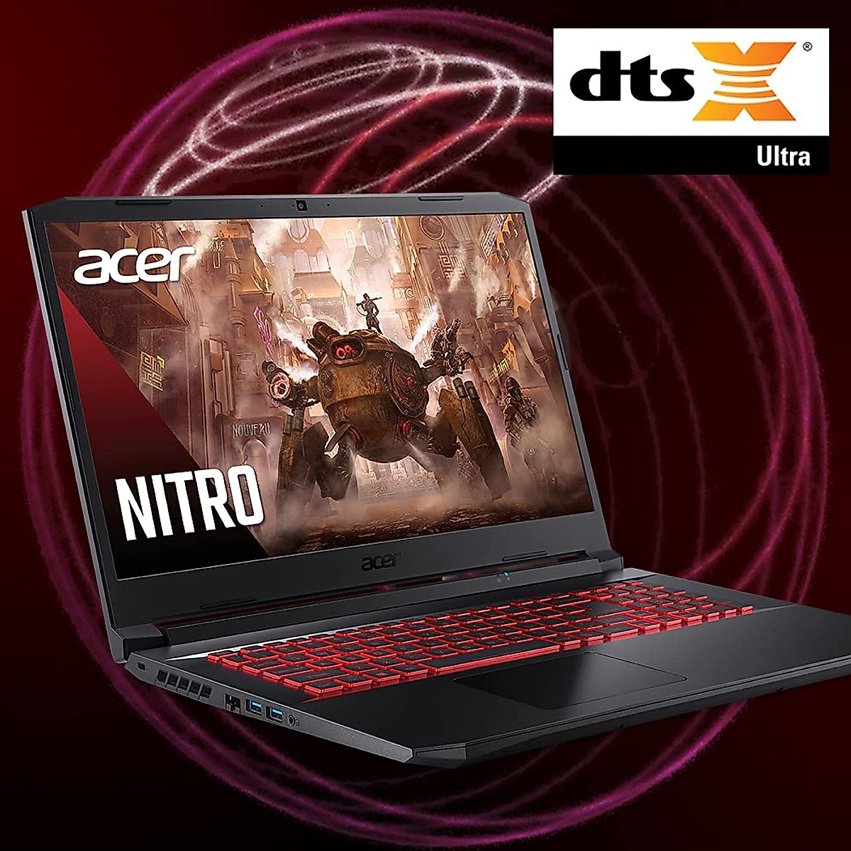 Acer Nitro 5 AN517-41-R7FP Gaming Laptop, AMD Ryzen 5 5600H Hexa-Core Processor | NVIDIA GeForce RTX 3060 Laptop GPU | 17.3" FHD 144Hz IPS Display | 16GB DDR4 | 512GB NVMe SSD | WiFi 6 | BL Keyboard