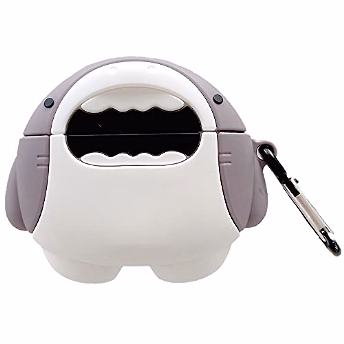 HENJI PVC Case for Beats Studio Buds, 3D Cute Cartoons Anime Full Body Protective Cover with Keychain, Earphone Protective Case for Beats Studio Buds Charging Box Covers (Shark)