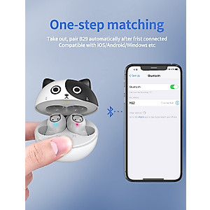 AMAFACE Wireless Earbuds, Wireless Earphones with Microphone, Cartoon Earset with Charging case 32H Playtime,Waterproof,HiFi Stereo in Ear Headphone for Kids Adult