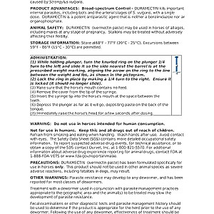 durvet Duramectin Ivermectin Paste 1.87% for Horses, 0.21 oz (Pack of 2)