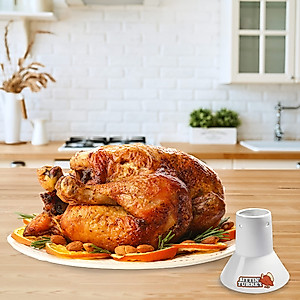 Sittin' Turkey Ceramic Beer Can Roaster & Steamer- Easily Infuse Marinades & BBQ flavors For Juicier, Flavorful Meat- XL Base Perfectly Cooks Up to an 18lb Turkey for Christmas Meals & Holiday Parties
