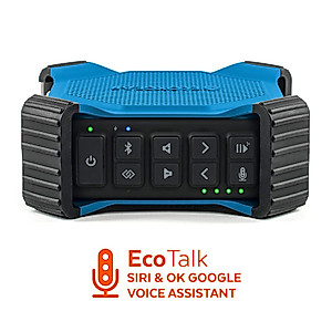 ECOXGEAR EcoEdge Plus GDI-EXEGPL402 Rugged Waterproof Floating Portable Bluetooth Speakers Wireless, 20W Smart Speaker with Bottle Opener and LED Party Lights, Indoor or Outdoor Party Speaker (Blue)
