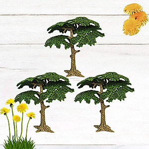 Kisangel 3PC Model Trees Railroad Scenery Trees Model Train Architecture Trees Fake Trees Diorama Tree for DIY Crafts Miniature Landscape Size S