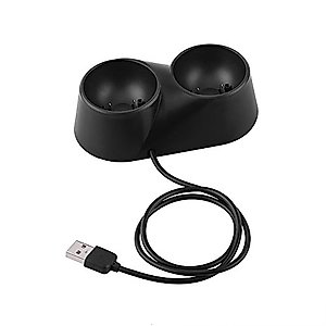 Richer-R PS4 Controller Charger,Dual Charger Dock Charging Station Stand for PS4 VR Remote Controllers,for Two PS4 VR Controller Simultaneously