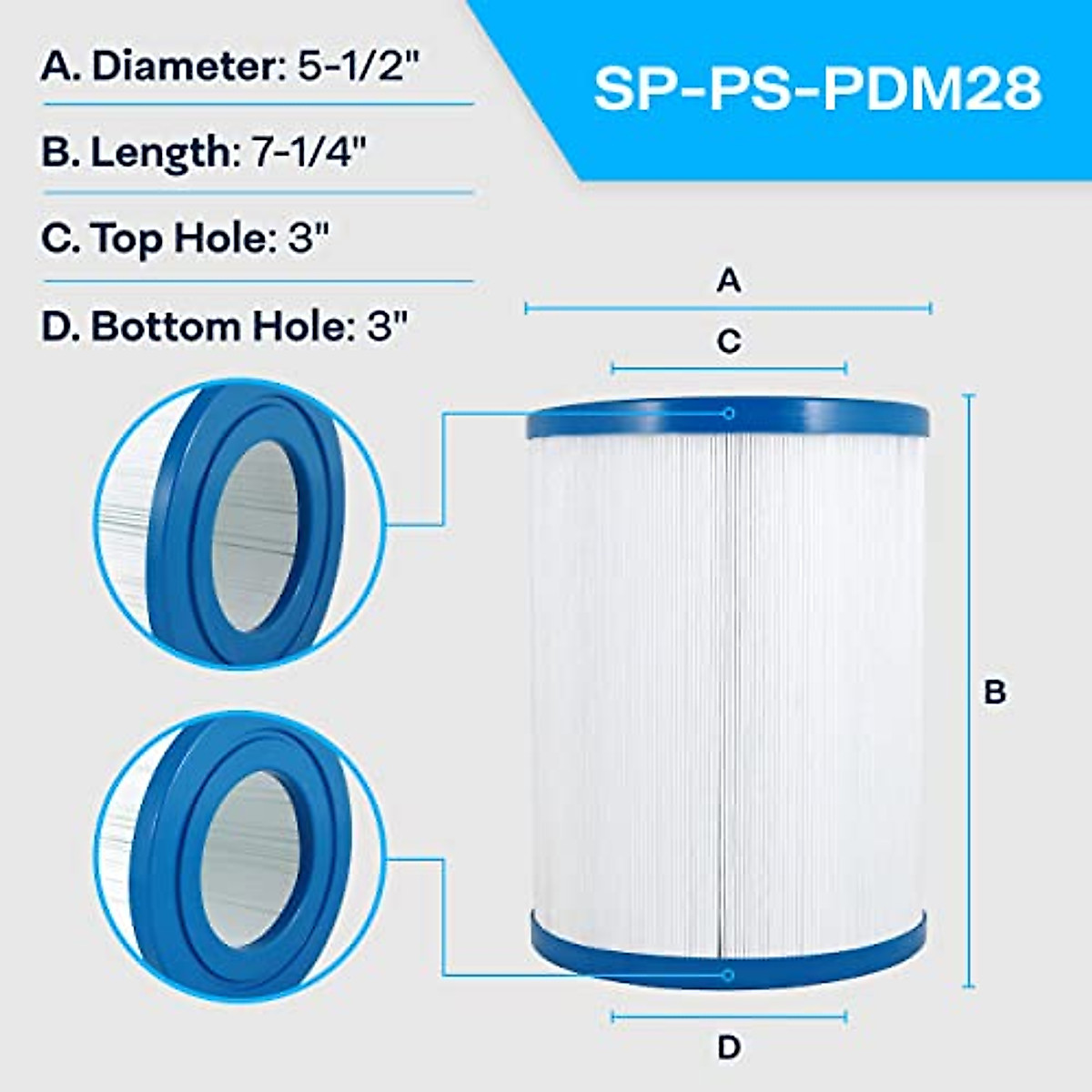 SpiroPure Replacement for Pleatco PDM28 FC9944 Dream Maker Aquarest 461273 FC-9944 Hot Tub Spa Pool Replacement Cartridge (Pack of 4)