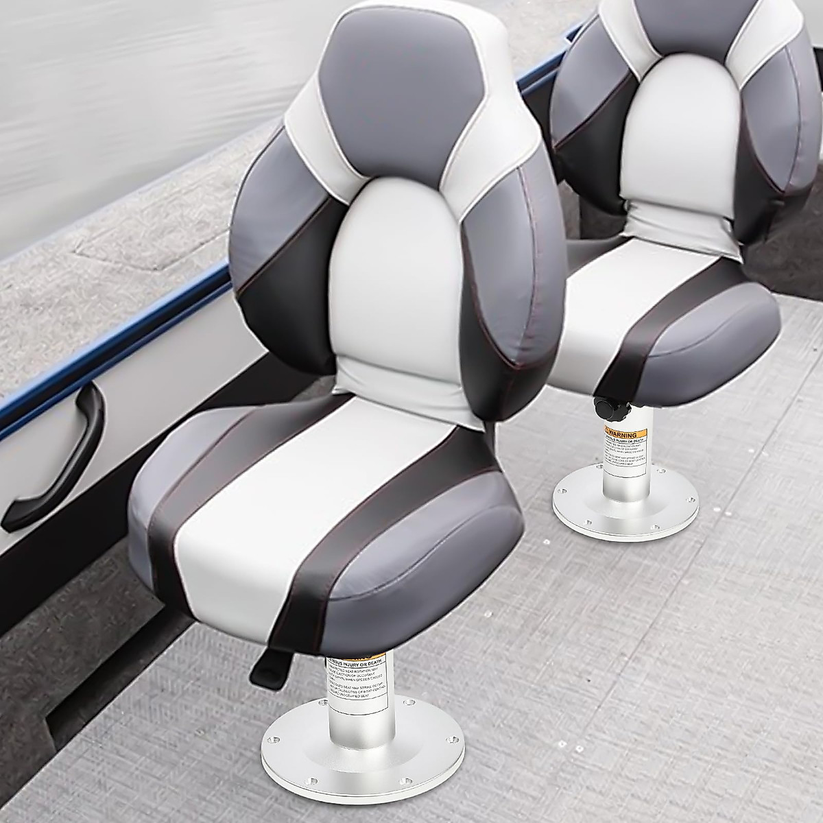 Adjustable Boat Seat Pedestal, Aluminum Alloy Boat Chair Base 13-19in Adjustable Height Good Stability Seat Base For Yachts, Speedboats, Fishing Boats