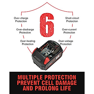 Bslite 2Packs Replacement for Milwaukee M18 Battery 6.0Ah 48-11-1862 Compatible with Milwaukee M18 Battery Tools and Charger（Black）
