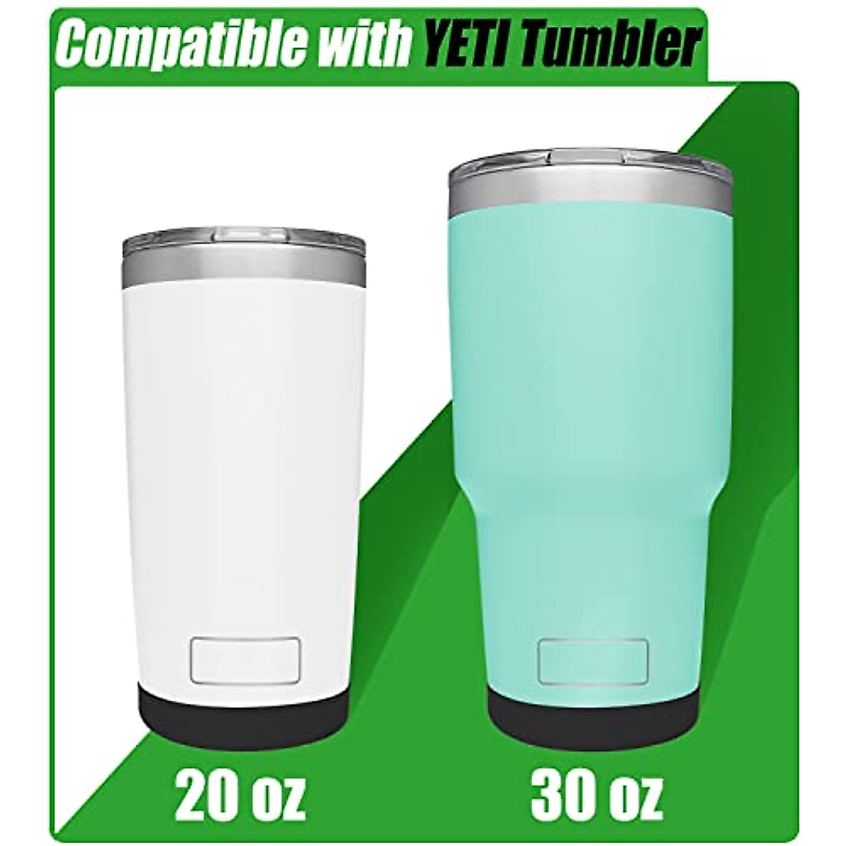 Silicone Boot Sleeve for YETI Tumbler 30 oz, 20 oz - Safer Protection and Less Noise for Yeti Coffee Mug Cup 20oz 30 oz - Dishwasher Safe