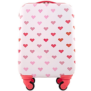 Travelers Club Kids' 5 Piece Luggage Travel Set, Hearts