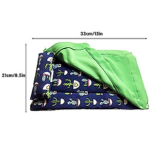 Bearded Dragon Bed Reptile Sleeping Bag with Pillow and Blanket Small Pet Warm Hide Habitat for Hamsters Lizards Bearded Dragon (Blue)
