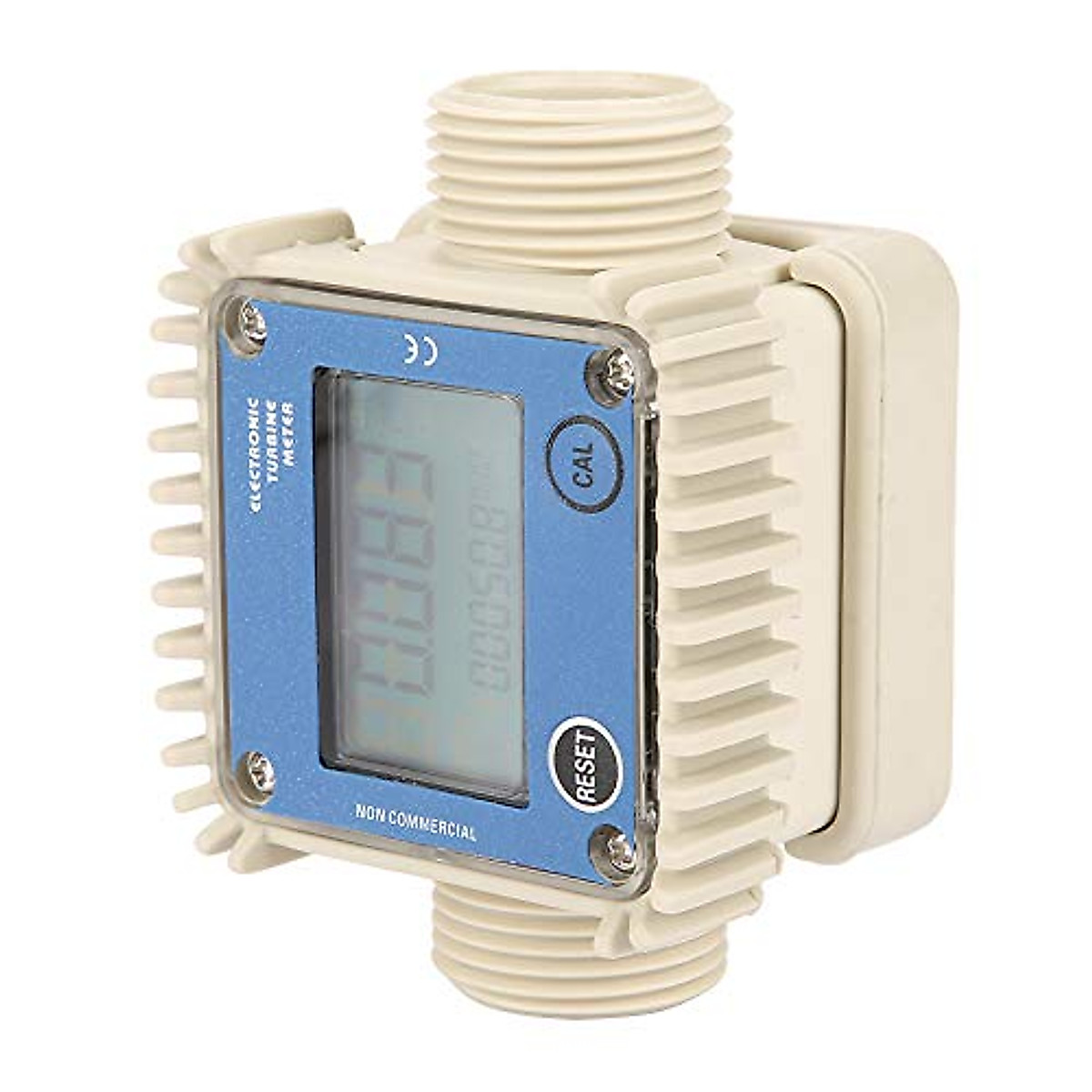 K24 LCD Turbine Digital Fuel Water Hose Flow Meter Widely Used for Chemicals Water, Blue