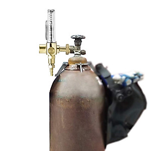 EZYOU Dual Output Argon MIG TIG Flow Meter & Regulator 0-60CFH CGA580 Inlet 5/"8 UNF-18RH Outlet