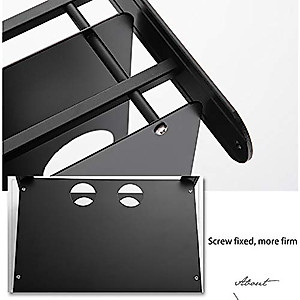 Space Aluminum Storage Box Tray, Digital TV Set-top Box Shelf, Router Rack Bracket, Wall-Mounted Shelf (Black/White)