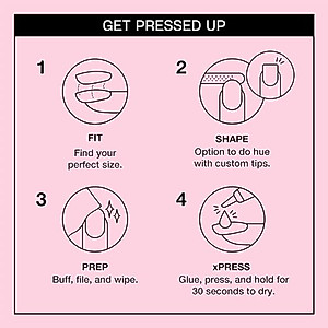 OPI xPRESS/ON Press On Nails, Up to 14 Days of Wear, Gel-Like Salon Manicure, Vegan, Sustainable Packaging, With Nail Glue, Short Pink Nails, Mod About You