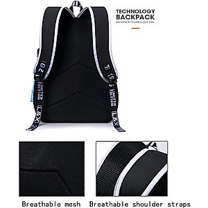 Stylish Computer Backpack with USB Port Business Work for Men/Women Cartoon astronaut Glow at nightPattern (Astronaut Black 1)…