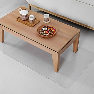 Plastic Desk Chair Mat for Hardwood Floor，Wood Floor Protector for Rolling Chair，Computer Chair Mat Large，Under Desk Mat for Carpet，1.5mm，Clear，Easy to Clean，PVC for Hard Floors (Color : Clear, Size