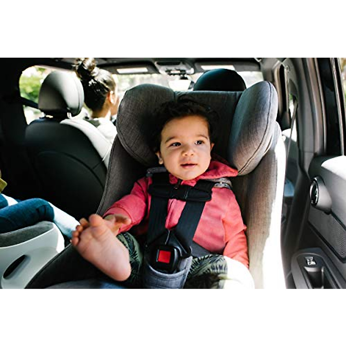 Clek Foonf Convertible Car Seat with Rigid LATCH system, Crumple Zone safety system, Adjustable Headrest, Reclining Design and Anti-Rebound Bar (Cloud)