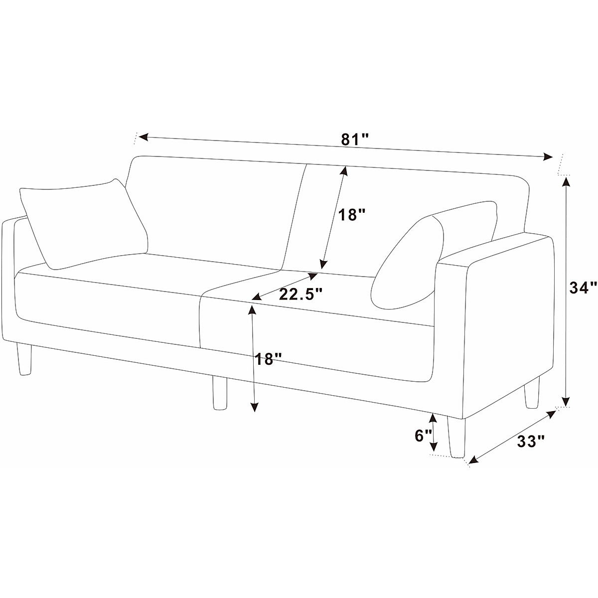Oadeer Home Futon Sofas, Pink
