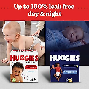 Huggies Size 3 Diapers, Snug & Dry Baby Diapers, Size 3 (16-28 lbs), 168 Count, Packaging May Vary