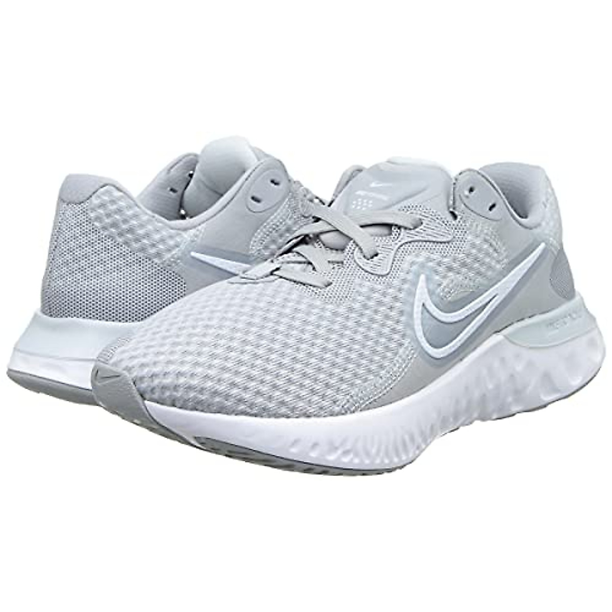 Nike Women's Renew Run 2 Running Shoes, Wolf Grey/White-Pure Platinum, 7 M US