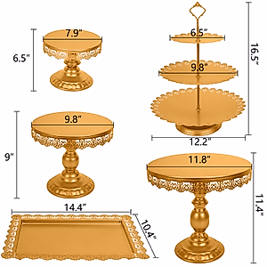 Cake Stand Set Cupcake Tower for Graduation Party Dessert Table Wedding Baby Shower Birthday Tea Party Anniversary Christmas Antique European Decoration 6Pcs