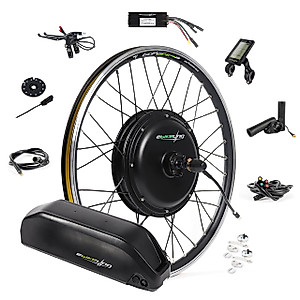 EBIKELING Waterproof Ebike Conversion Kit with Battery 24" Direct Drive Front or Rear Wheel Electric Bike Conversion Kit Ebike Battery & Charger Included 1500W 1200W Electric Bike for Adults
