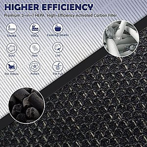 2 Pack Vital 100S Replacement Filters Compatible for LEVOIT Vital 100S/100S-P Air Cleaner Purifiers, 3-in-1 H13 True HEPA, High-Efficiency Activated Carbon Filters, Part # Vital 100S-RF