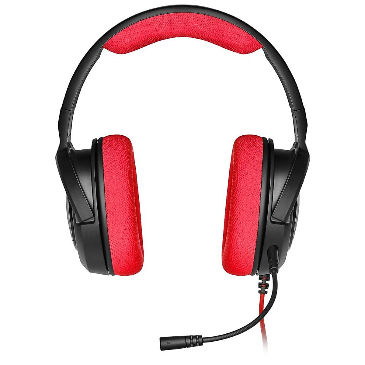 Corsair HS35 - Stereo Gaming Headset - Discord Certified - Memory Foam Earcups - Works with PC, Xbox Series X, Xbox Series S, Xbox One, PS5, PS4, Nintendo Switch and Mobile – Red