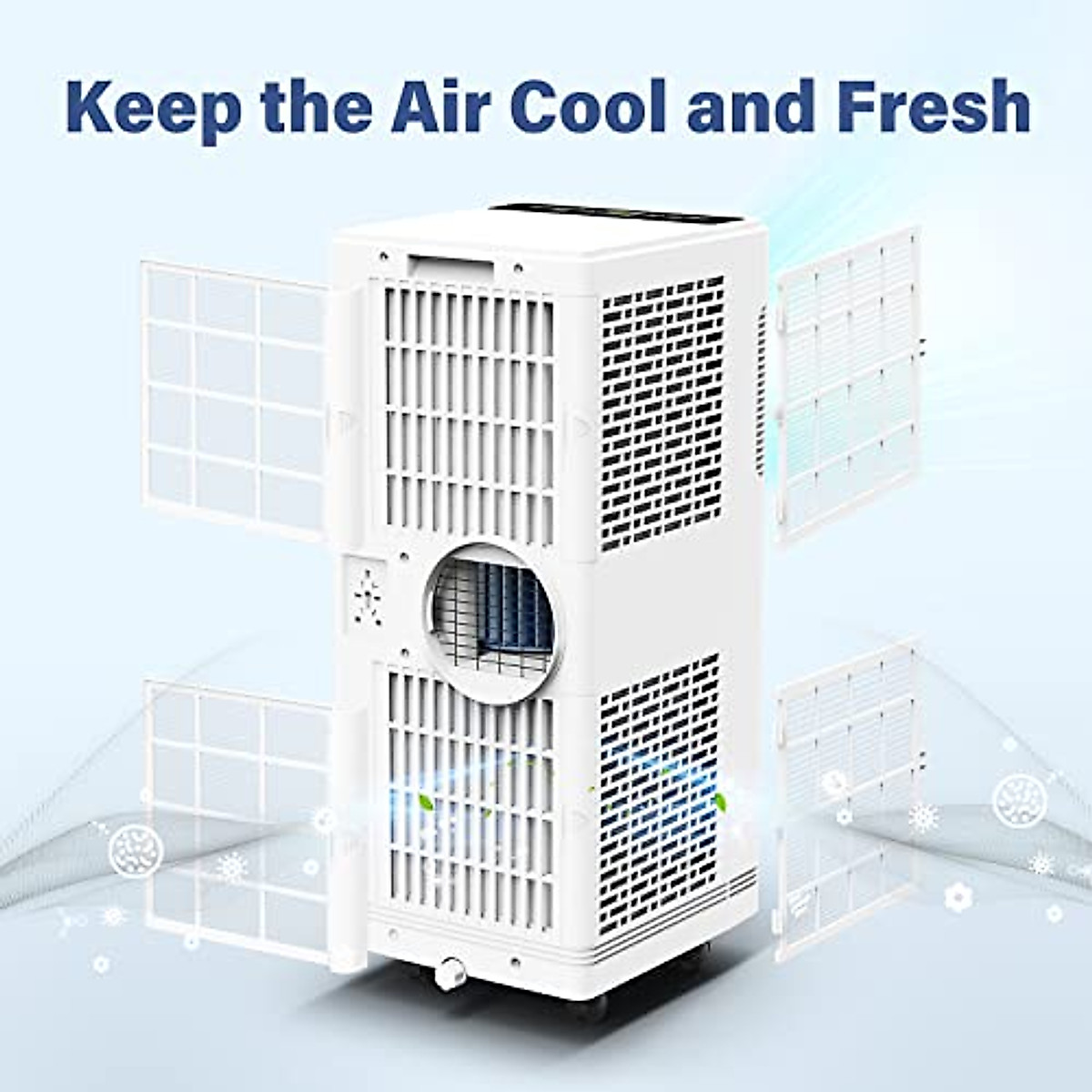 AirChoice Portable Air Conditioner, 12000 BTU Air Conditioner Portable for Room Up to 550 Sq.Ft, 3-in-1 with Dehumidifier and Fan Mode, 24H Timer, Remote Control, Quiet Portable AC Unit, Window Kit