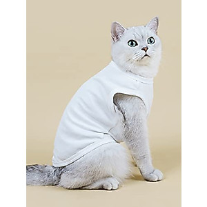 QWINEE 3pcs Dog Shirt Tank Top Puppy Vest Dog Cat Basic Shirts Clothes for Small Medium Dogs Kitten Kitty Multicolor M