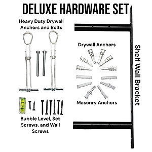 Bendy3D Solutions 16" Tonal Accessory Shelf - (Black, 16" Shelf - 4 Mounts)