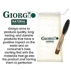 Giorgio G87 2.5 Inch Gentleman's Tokyo Folding Pocket Comb, Flexible Men's Hair, Beard and Mustache Pocket Comb. Hand-Made of quality Durable Cellulose Acetate + GBRD1 6 Inch Beard and Mustache Brush