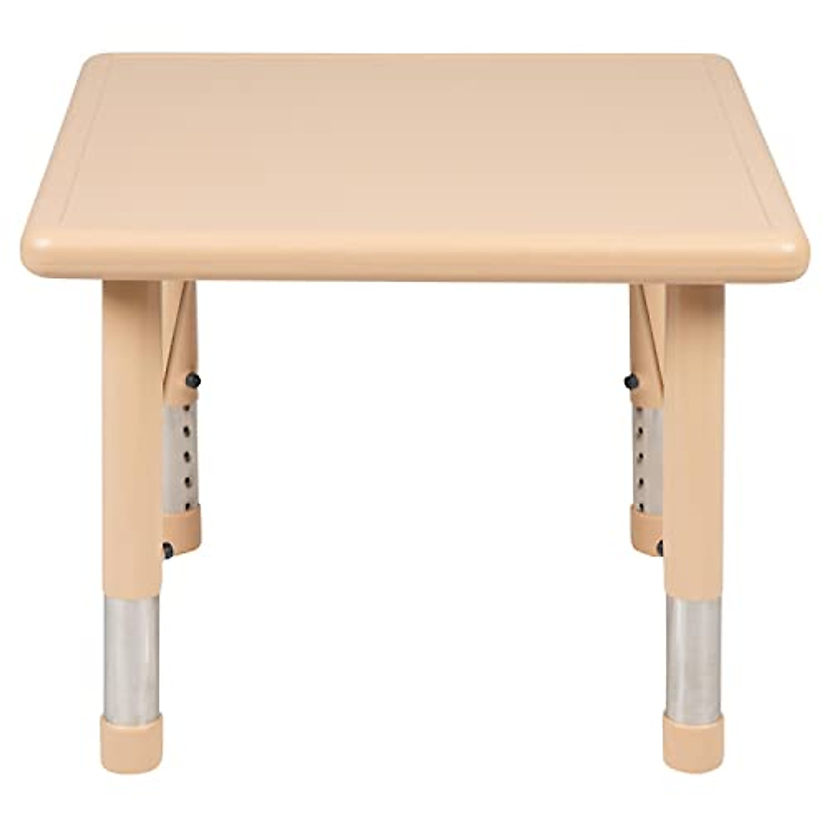 Flash Furniture 24" Square Natural Plastic Height Adjustable Activity Table