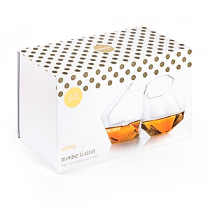 Thumbs Up UK Diamond Shapped Glasses Set of 2, One-Size, Clear