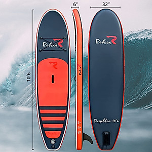Rokia R SUP Inflatable Stand Up Paddle Board | Youth Paddle Board iSUP for Fitness&Yoga&Fishing on Flat Water
