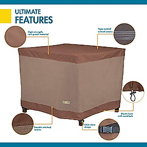 Duck Covers Ultimate Water-Resistant 60 Inch Square Table Cover, Outdoor Table Cover