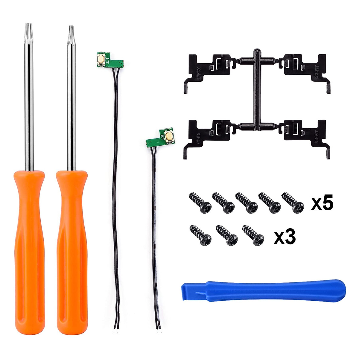 eXtremeRate Clicky Hair Trigger Kit for Xbox Series X & S Controller LT RT Shoulder Buttons, Custom Accessories Flashshot Trigger Stop Flex Cable for Xbox Series X/S, Xbox Core Wireless Controller