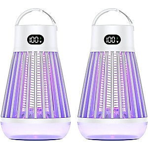 Zappify Zapper 2.0 2 Pack Portable Bug Zapper, Indoor & Outdoor, Cordless Rechargeable Mosquito Zapper, Hanging Hook, 1500V High Voltage, Trap for Fly, Insect, Mosquito & Bugs