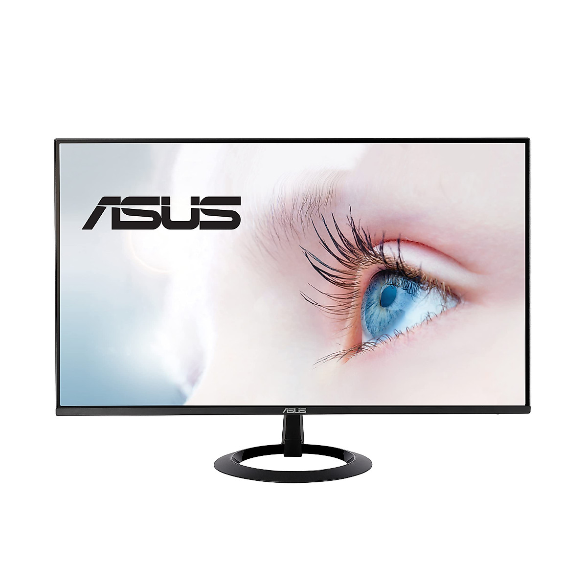 ASUS 27” 1080P Monitor (VZ27EHE) - Full HD, IPS, 75Hz, 1ms, Adaptive-Sync/FreeSync, Low Blue Light, Flicker Free, Ultra-Slim, VESA Mountable, Frameless, HDMI, VGA (Renewed)