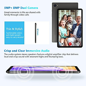 DUODUOGO Android Tablet 16 GB RAM 64 GB ROM(TF 1TB), 10.4 Inch Tablets with Octa-Core 2.0 GHz, 8MP+5MP Dual Camera, HD, 6000mAh, EVA Case, Bluetooth, GPS, Game, WiFi (Blue)