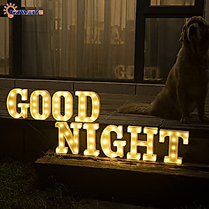 HXWEIYE Light Up Letters LED Marquee Letters Lights Sign 26 Alphabet and 10 Number Big Lights Letter for Party Birthday Bar Battery Powered Christmas Decor Letter Lights (Warm White O)