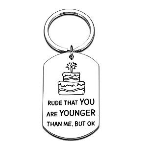 Funny Birthday Gifts for Women Mens Gifts for Birthday Sister Birthday Gifts from Sister Birthday Keychain for Boyfriend 18th 21st 30th Birthday Presents for Her Him Brothers Girlfriend Boys Girls