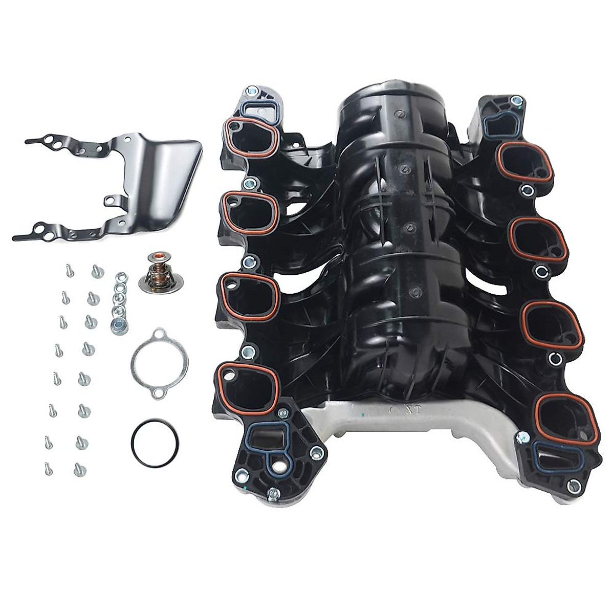 615-175 Upper Intake Manifold with Gaskets for 2001-2011 Fo-rd Crown Vict-oria Mus-Tang Expl-orer Lin-coln Town Car Mer-cury Grand Mar-quis Mount-aineer V8 4.6L 9W7Z9424A GELUOXI