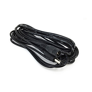 HUALAND 2pcs/Pack 5m/16.4ft Black 5.5mm x 2.5mm DC Plug Extension Cable DC Extension Cable Cord with Male to Female 2.5mm x 5.5mm Connectors DC Power 12V 5.5mm x 2.5mm Barrel Male Plug Connector