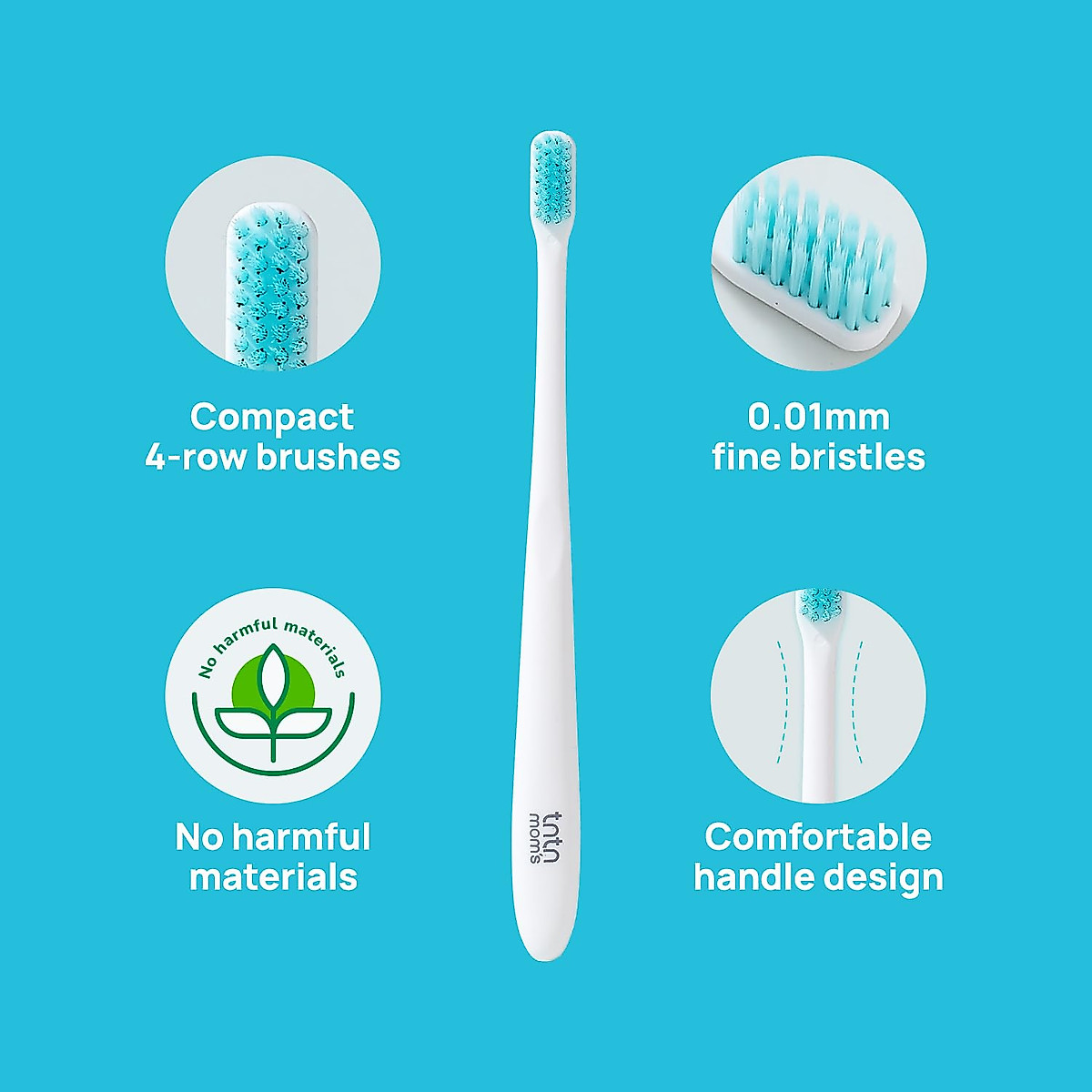 TNTN MOM'S tntnmom's | Pregnancy Extra Soft Toothbrush | Sensitive Toothbrush | Gentle and Compact Head for Oral Care | Pregnancy Toothbrush | 1EA