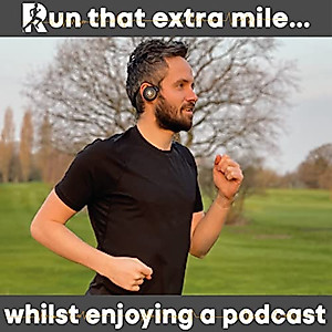 2 x Running Headphones Designed by Runners - Black and White Set of Runar RNR1 Wireless Bluetooth V5.0 Neckband Earphones