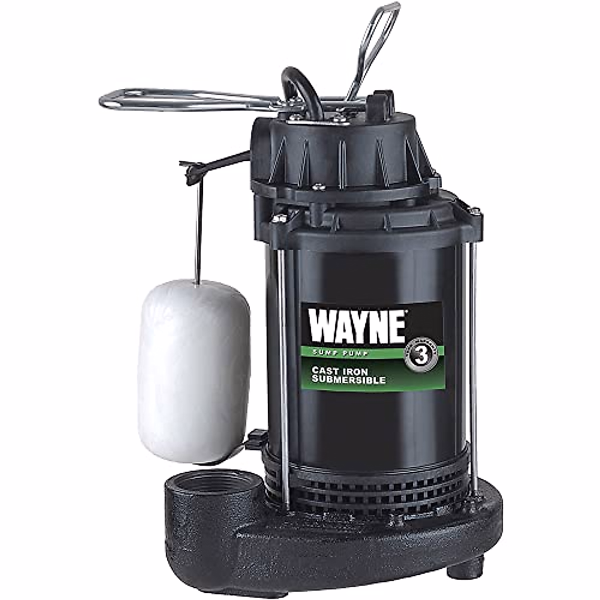 WAYNE CDU800 1/2 HP Submersible Cast Iron and Steel Sump Pump With Integrated Vertical Float Switch