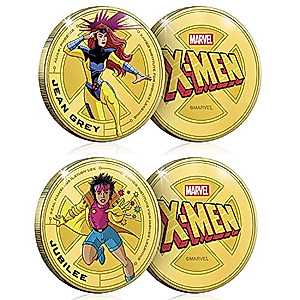 FANTASY CLUB Complete Pack The Official X Men Commemorative Complete Collection – 12 Coins/Medals of The Most Memorable Characters from The Best Loved Films. Au Plated and Colored + Decorative Album.
